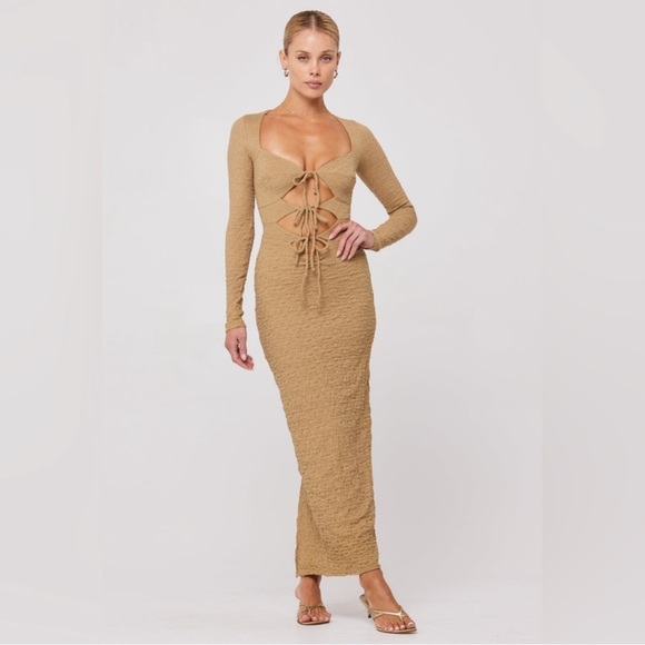 RESA | Dresses | Resa Simone Brown Maxi Dress | Poshmark